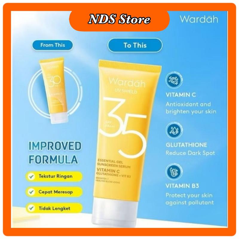 WARDAH UV Shield Essential Sunscreen Gel SPF 35 - PA+++/ SPF - Shop ...