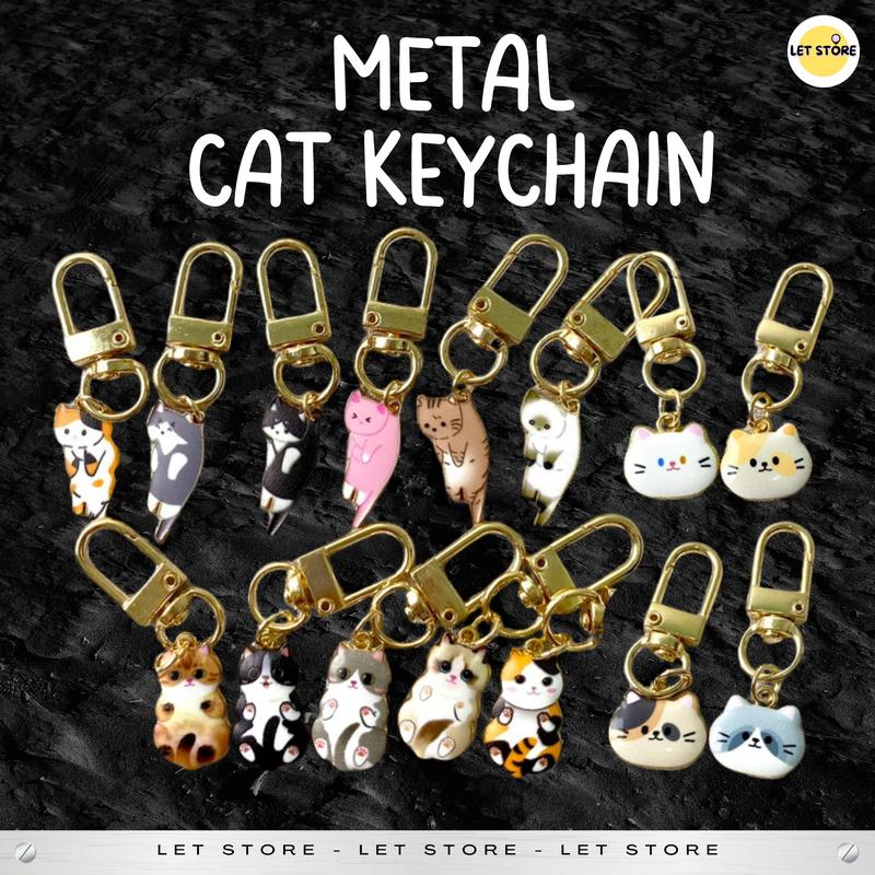 [Metal Keychain] Keychain Cat Metal Alloy Cute Cartoon Bag Keychain ...