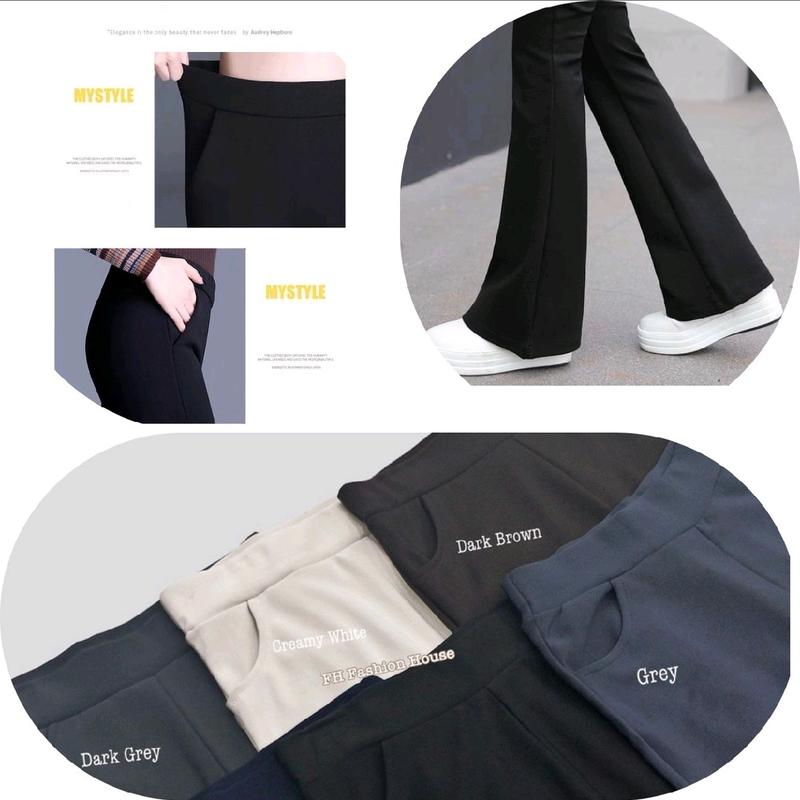 PALAZZO BOOTCUT WITH POCKET SELUAR KERJA Clothing Pants Muslimah ...