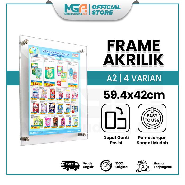 Promo FRAME AKRILIK DINDING A2 / FRAME POSTER / BANNER / FOTO / DISPLAY ...