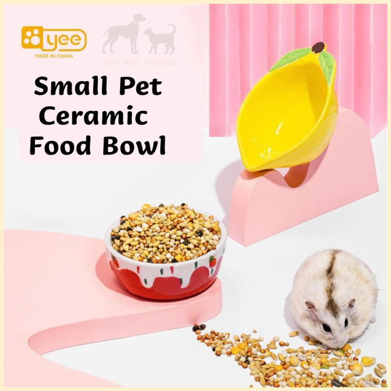 Cute Colorful Ceramic Food Feeding Bowl for Hamster Small Pet Plate ...