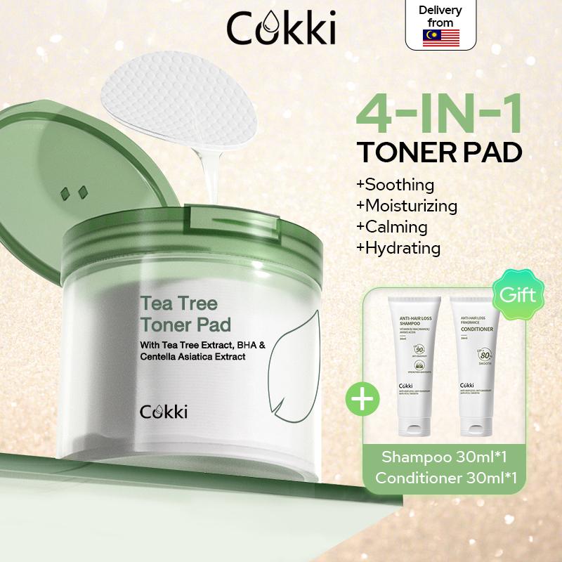 Cokki Tea Tree Toner Pad 4-IN-1 with BHA (Salicylic Acid) & Tea ...