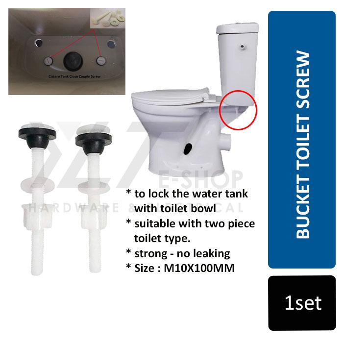M10x100mm Bucket Toilet Screw (Toilet Water Tank Bolt) [2pcs] - TikTok ...