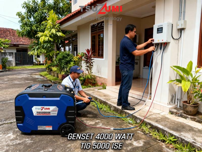 Genset 5 KVA Silent Inverter Gasoline 4000 Watt Tsuzumi TIG 5000 ISE ...