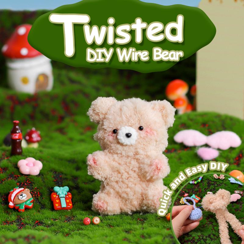 New educational DIY twisty stick material package, coral fleece ...