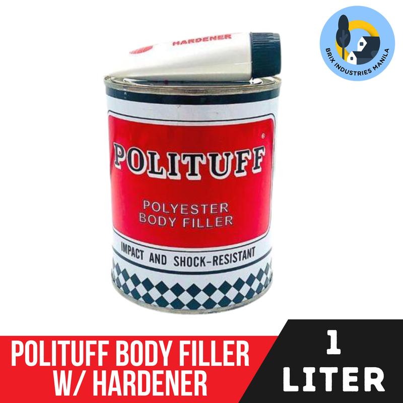 Polituff Polyester Body Filler with Hardener 1 Liter Impact and ...