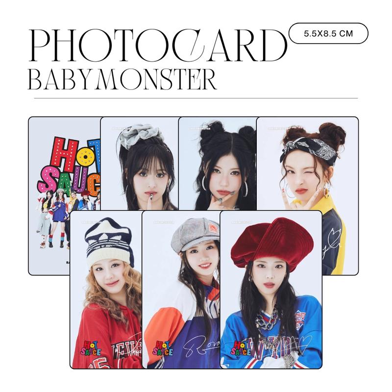 PHOTOCARD BABYMONSTER HOT SAUCE 8 PCS KPOP CARDS UNOFFICIAL CHIQUITA ...