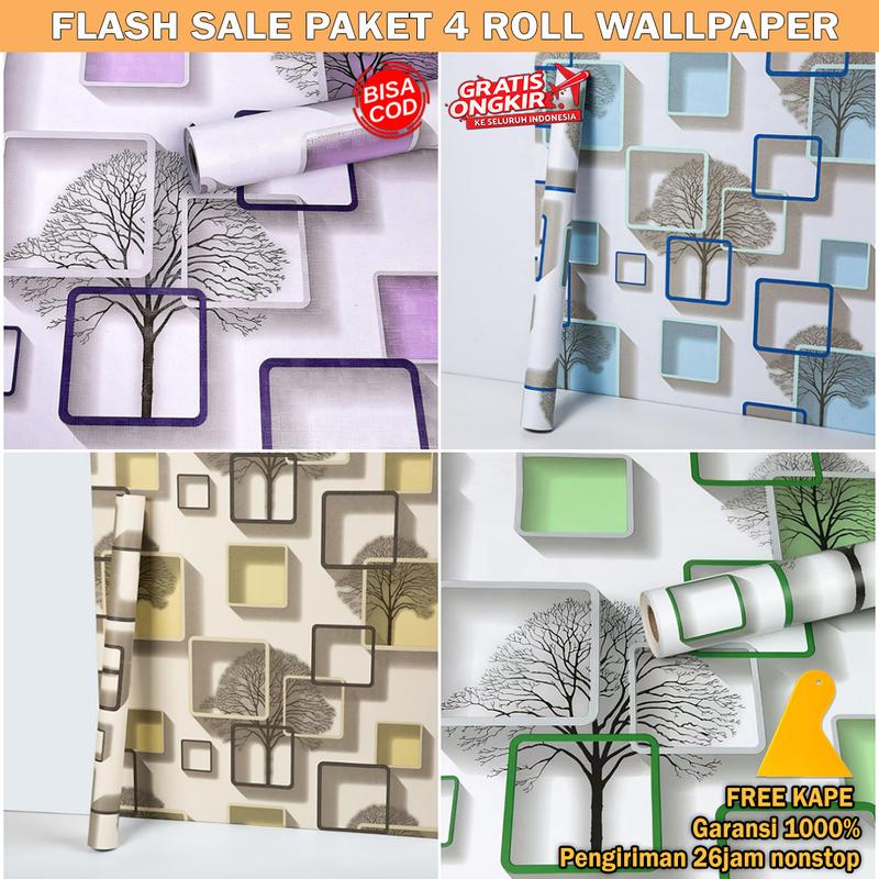 Wallpaper Sticker PAKET 4 ROLL Ukuran 45cm x 4M Motif TEXTUR - Shop ...