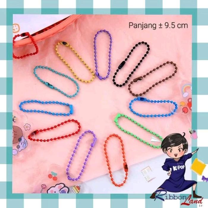 Jual (12 Pcs) 11,5 cm Ball Chain Rantai Biji Merica Gantungan Rantai ...