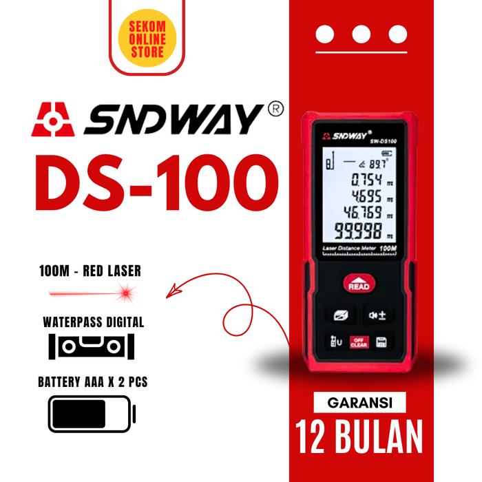 Promo SNDWAY Meteran Laser Digital Distance 100 Meter NEW VERSION! SW ...