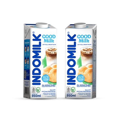 Indomilk UHT Good Milk Full Cream Plain 950ML | Susu Fresh Milk - Shop | Tokopedia