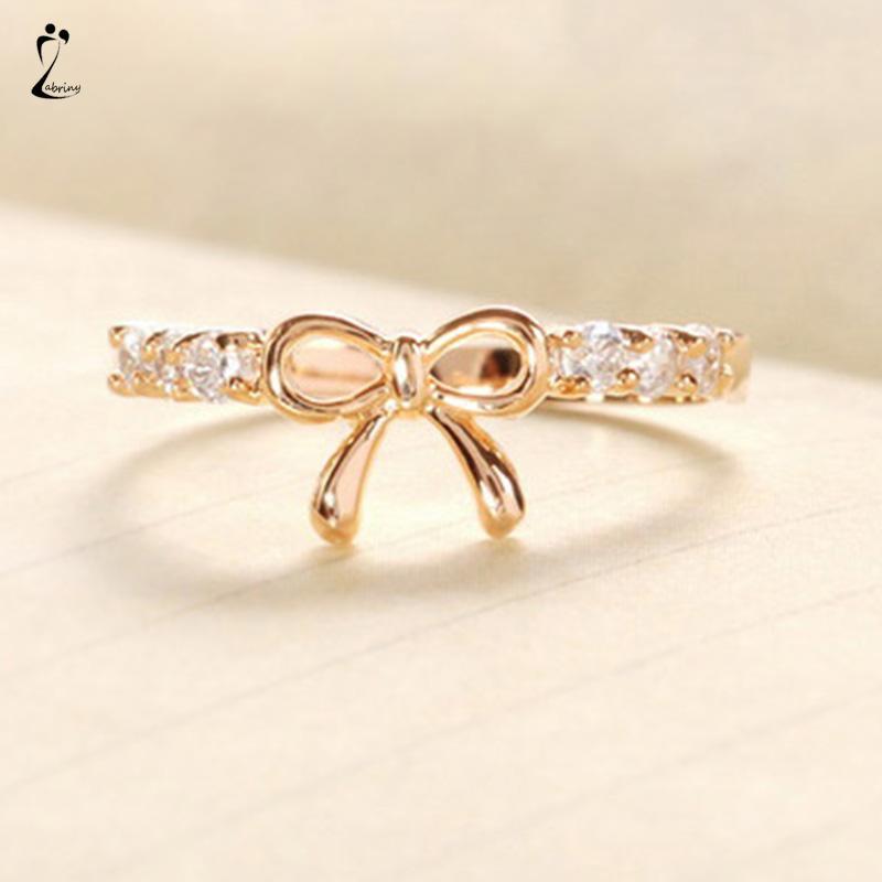 【Nosworthy】Cincin Desain Pita Hias Berlian Gaya Simple Untuk Wanita Z ...
