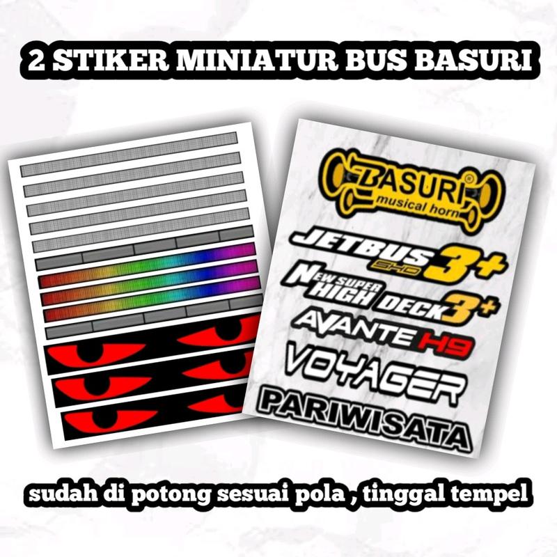 STIKER MINIATUR BUS STROBO MATA DAN SPONSOR BASURI UKURAN SKALA - Shop ...