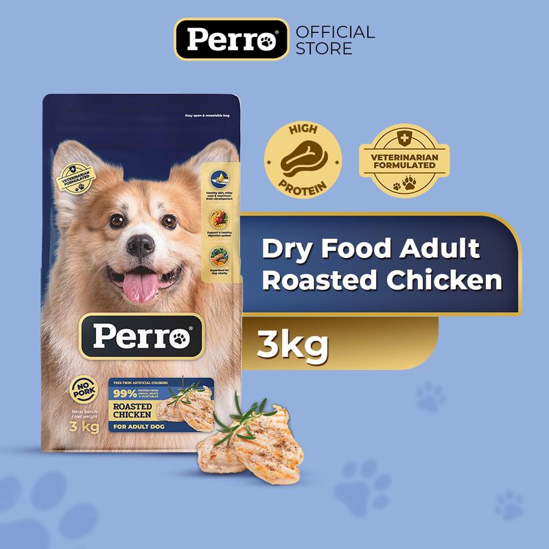 Perro Dry Dog Food Adult Chicken 3kg - Shop | Tokopedia