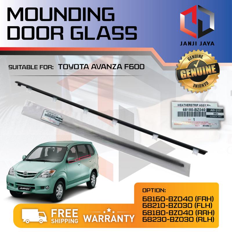 TOYOTA AVANZA F600 2003-2011 MOULDING DOOR GLASS SEAL RUBBER OUTER ...