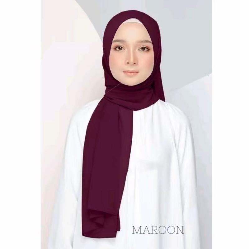 Shawl keknis:kain heavy chiffon Hijab Wanita - TikTok Shop Malaysia