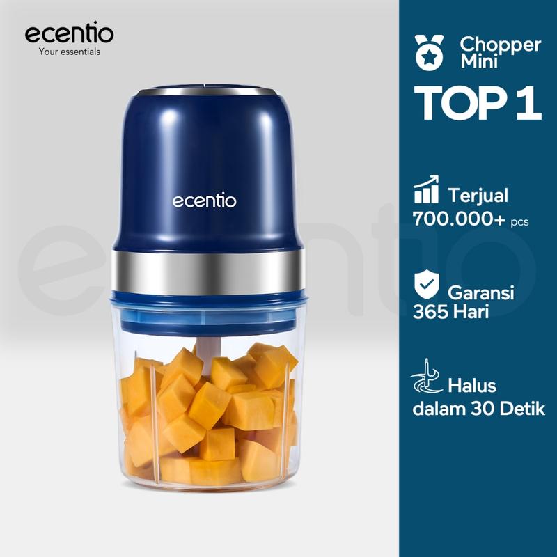 Ecentio Mini Chopper 800ml Multi-Fungsi Portable Blender Penghancuran ...