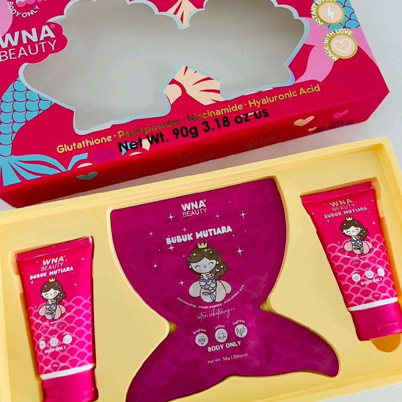 (Limited Edition) WNA Set Bubuk Mutiara Mencerahkan Kulit - TikTok Shop ...