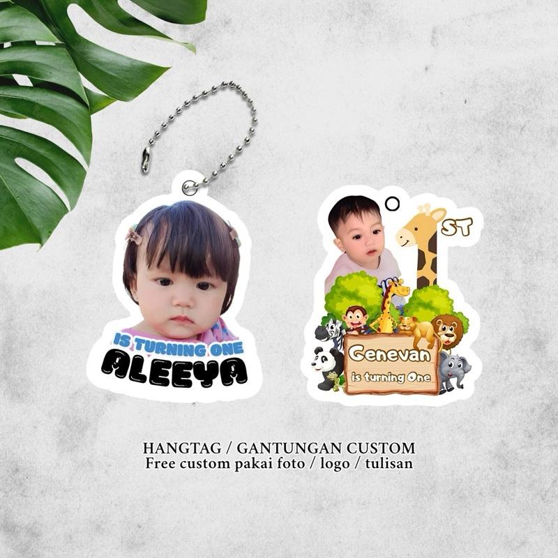 (30pcs) Hang Tag Ulang Tahun Custom Foto Nama dan Karakter / Hangtag ...