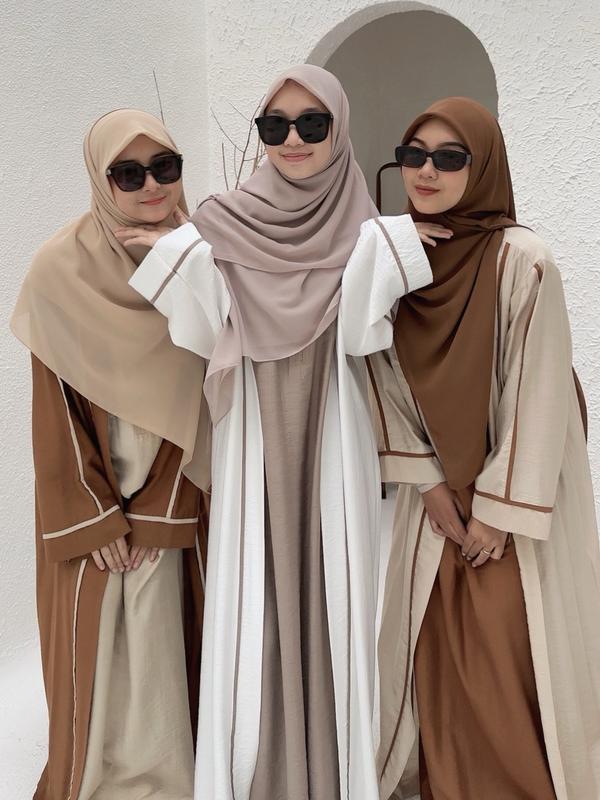 Dmd Apparel - ABAYA TURKIYE poly linen Gamis Basic Syari Muslim ...