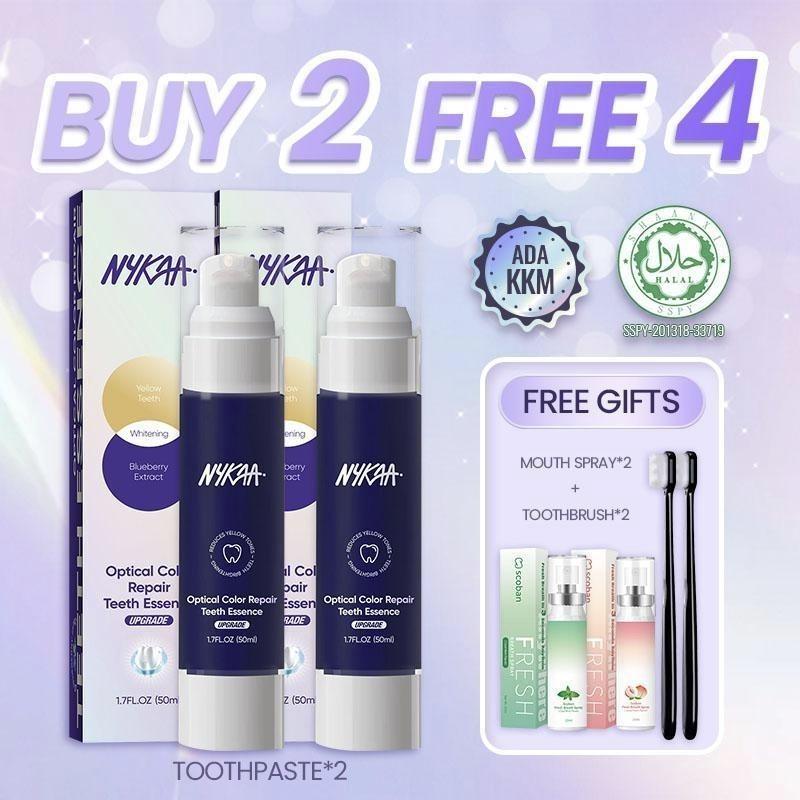【Buy 2 Free 4】NYKAA Color Corrector Toothpaste for Teeth White - TikTok ...