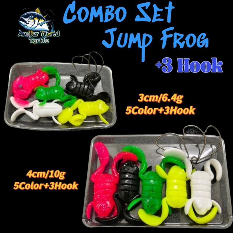 [AWT] Combo Set TPE Jump Frog Lure and Hook TopWater Lure Umpan ...