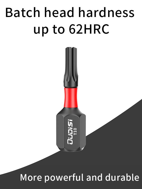 T10×25mm Red Torque Screwdriver Bit - CR-V Steel with Non-Slip Coating ...