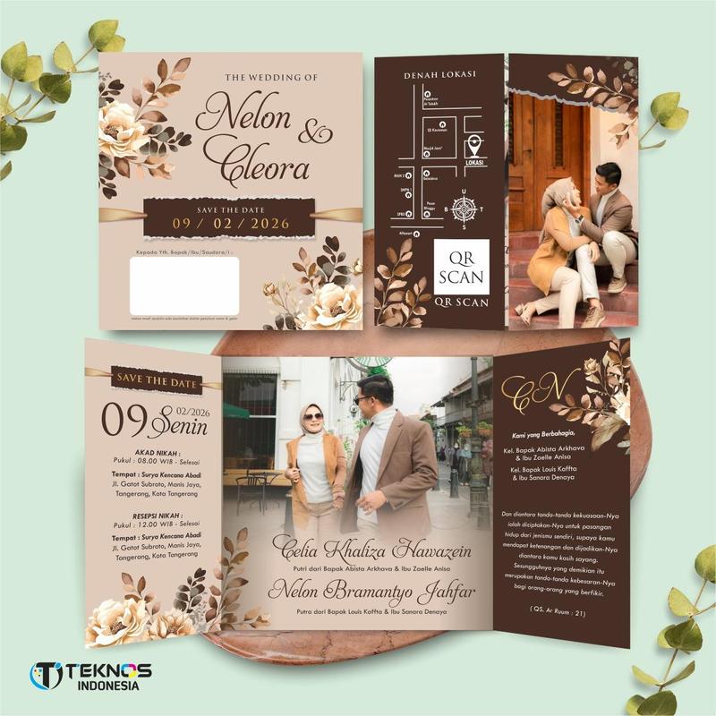 UNDANGAN PERNIKAHAN GLOSSY FULL COLOUR ELEGANT - LUXURY THRE - Shop ...