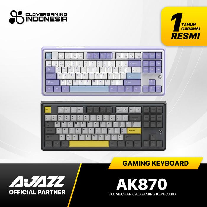 Jual Ajazz AK870 / AK-870 TKL Wireless Gaming Keyboard Mechanical RGB ...