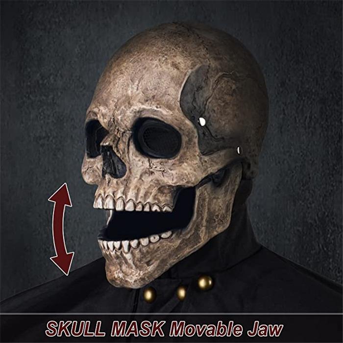 Jual Full Head Skull Mask Carnival Adults Realistc Anonymous Halloween ...