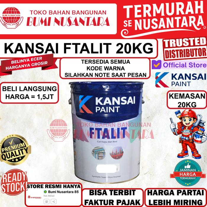 Jual CAT FTALIT GLOSS 20KG SEMUA WARNA KANSAI F TALIT PAIL Cat Minyak ...