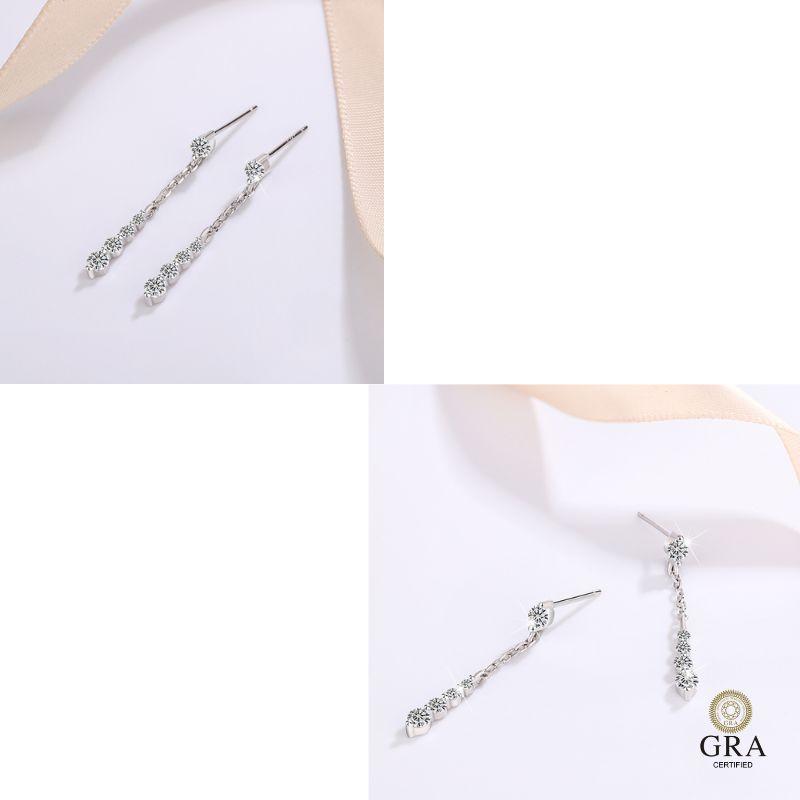 Wiq Drop Earring Sparkling Moissanite Drop Studs – 18K Whit - TikTok ...