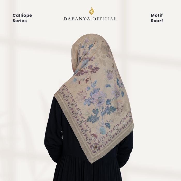 Promo 𝐃𝐀𝐅𝐀𝐍𝐘𝐀 - Calliope Series Jilbab Motif Floral Kerudung Segi Empat ...
