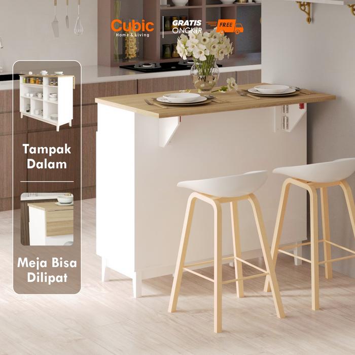 Promo Cubic Meja Makan Tinggi / Bar Table Lipat Minimalis / ELENA BT ...