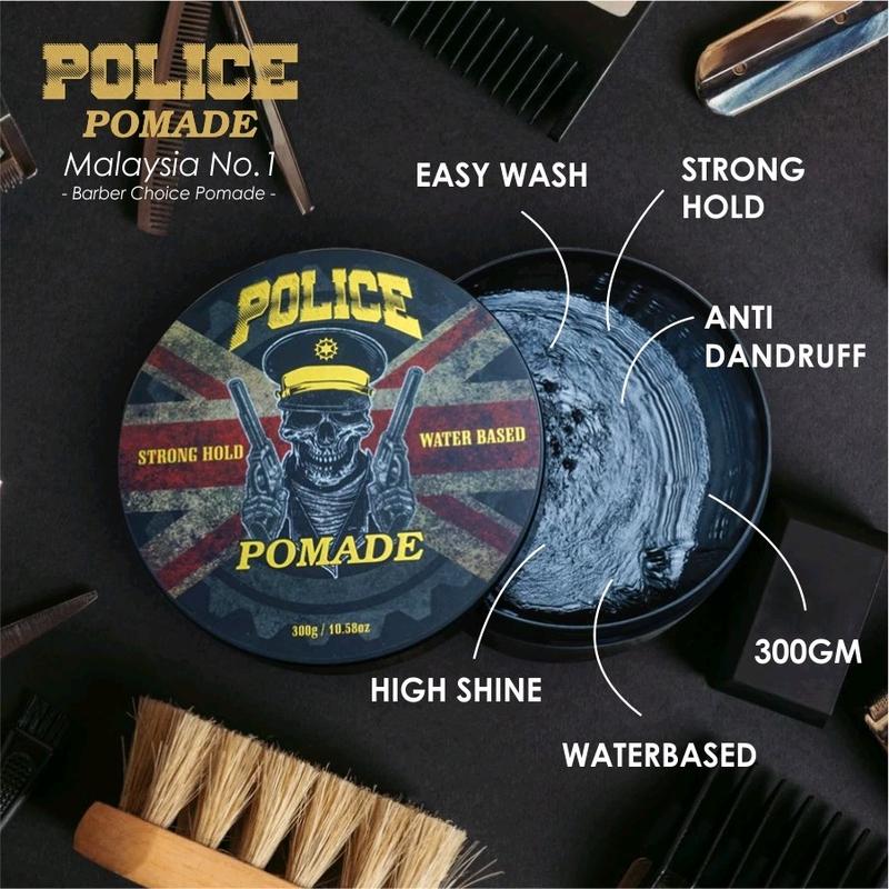 POLICE POMADE ORIGINAL 300g | STRONG HOLD - TikTok Shop Malaysia