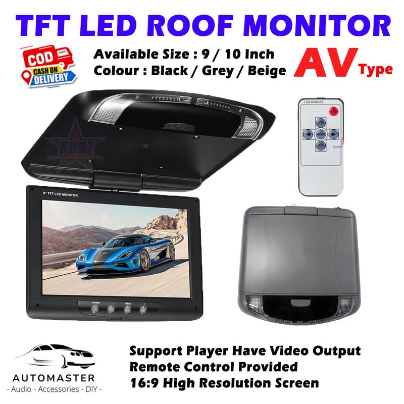 [COD] Ultra Slim AV Roof Monitor HD LCD Car Flip Down Overhead - TikTok ...