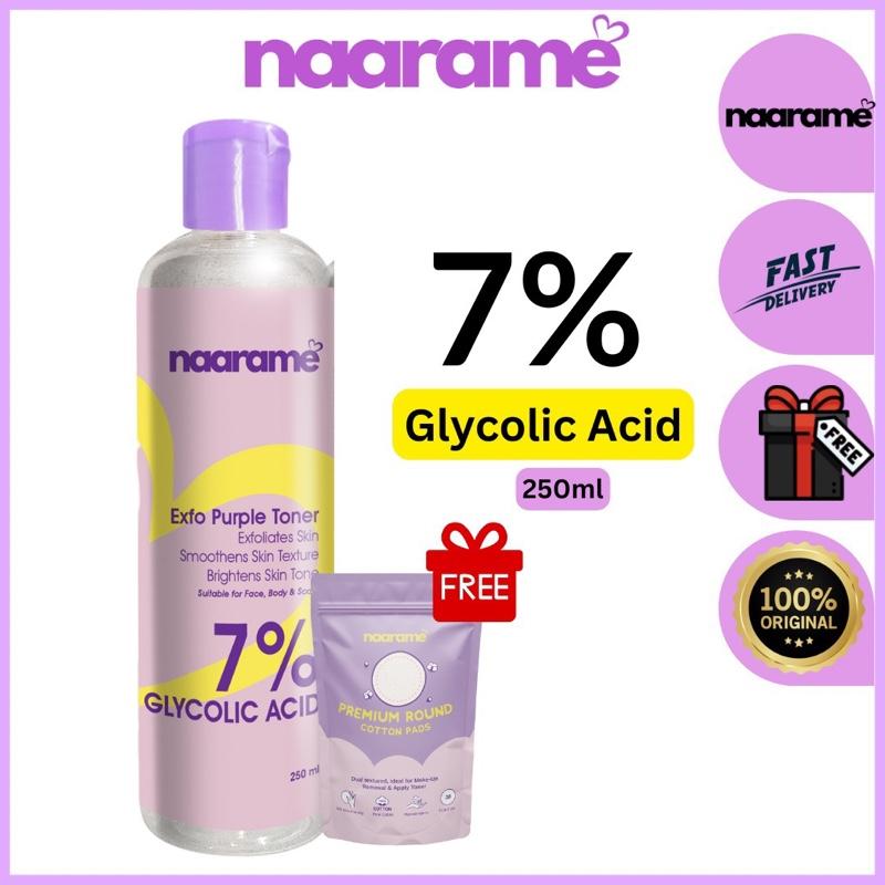 NAARAME 7% Glycolic Acid Exfo Purple Toner 250ml (Free Cotto - TikTok ...