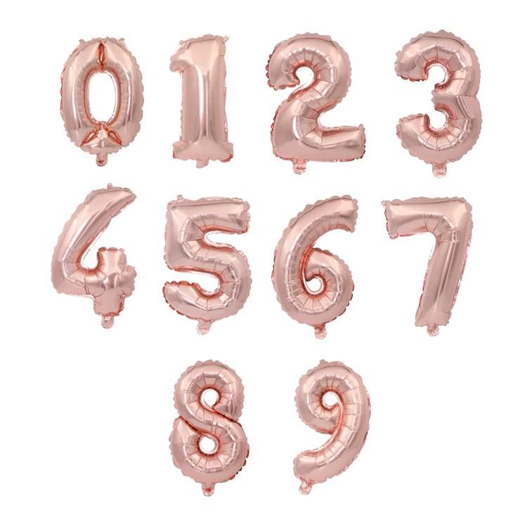 Balonasia Balon Foil Angka Rose Gold / rosegold 40cm - Shop | Tokopedia