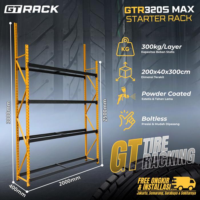 Promo RAK BAN MOTOR MOBIL GT RACK GTR320 MAX TIRE RACK 4 SUSUN. RACK ...