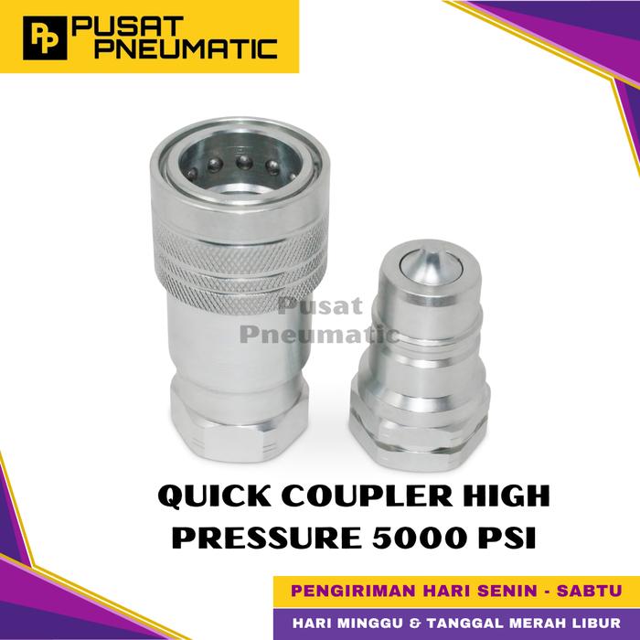Jual 1" QUICK COUPLER HYDRAULIC 5000 PSI HIGH PRESSURE 1" - Jakarta ...
