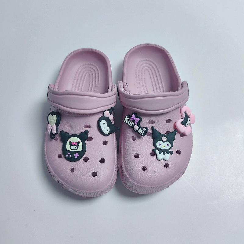 eva lightweight slip on sandals for kids free 4pcs random jibbitz ...