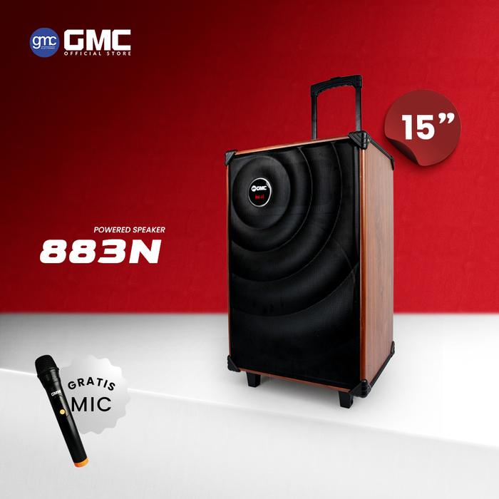 Promo GMC Speaker 883N – Bluetooth Karaoke Speaker 15" 160W USB SD AV ...