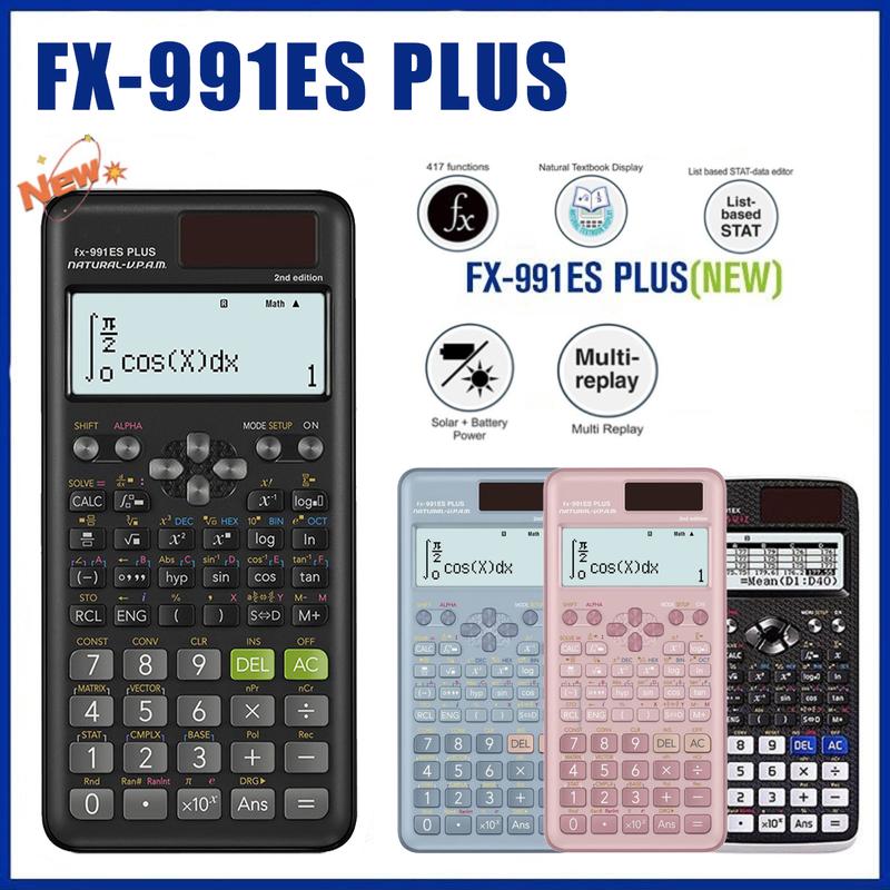 【COD】Scientific Calculator Fx-991ES plus Solar portable rechargeable ...