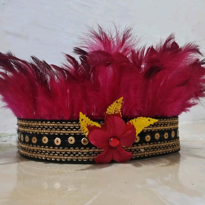 (COD) Mahkota Bulu Ayam Khas Kalimantan Adat Papua dan Dayak - Shop ...