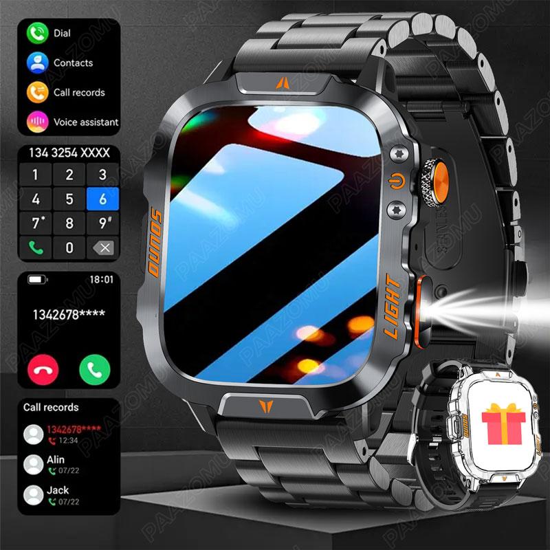 2025 New Military Outdoor Men Smart Watch 3ATM Waterproof 420Mah ...