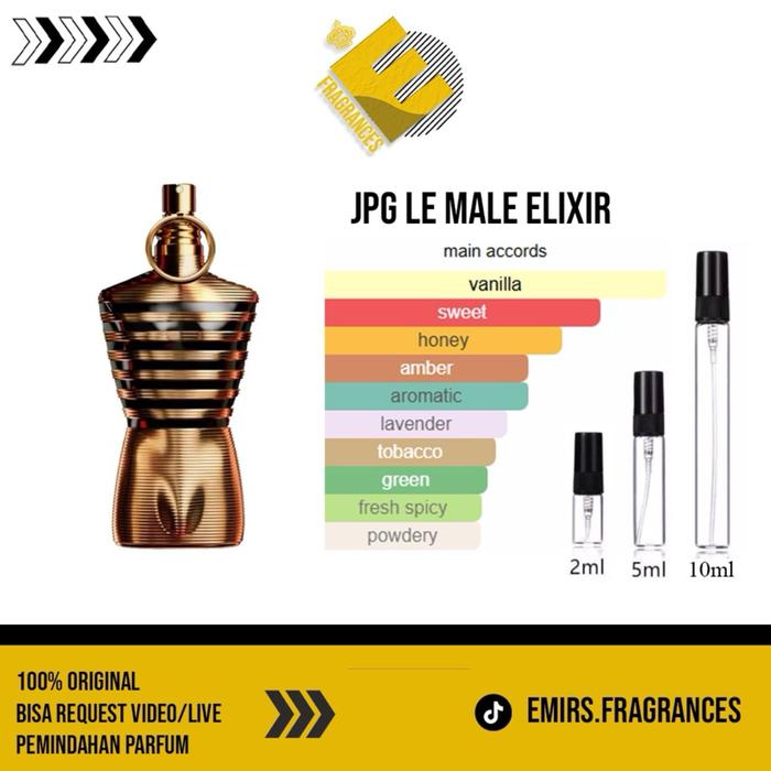 Jual Decant Parfum JPG Le Male Elixir Travel Size Wangi Manis Maskulin ...