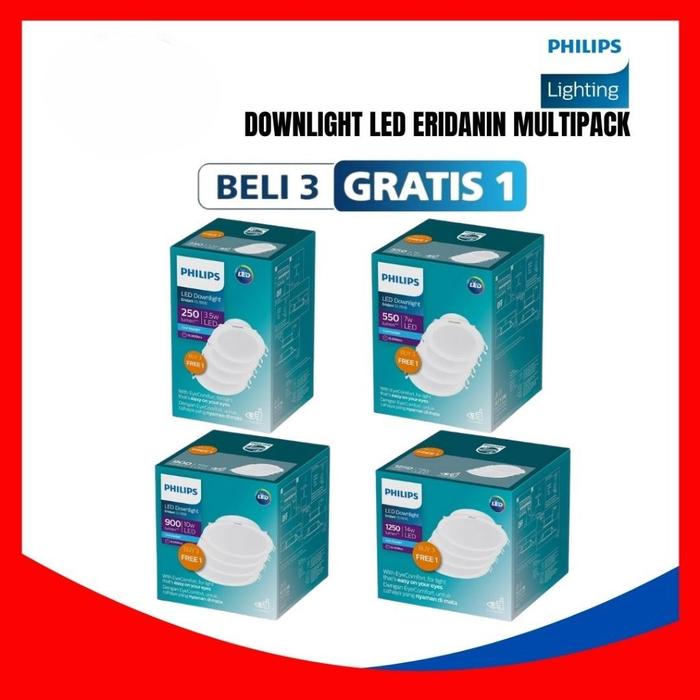 Jual Lampu Downlight Led Isi $ buah Eridani Putih (6500K) Multipack G3 ...