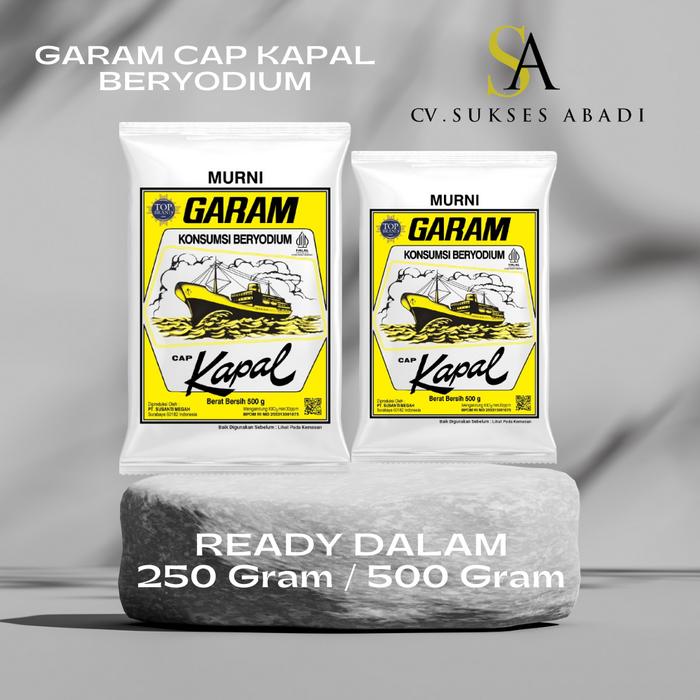 Jual Garam Cap Kapal 250 Gram (Satuan / Eceran) Garam Dapur Halus ...