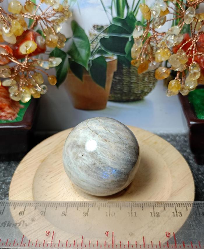 Jual Batu Natural Moonstone symbiosis Sunstone Small Sphere (1 ...