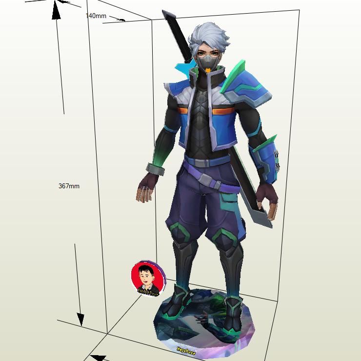 Action Figure Hayabusa Techie Ninja Papercraft Mobile Legends - Shop ...
